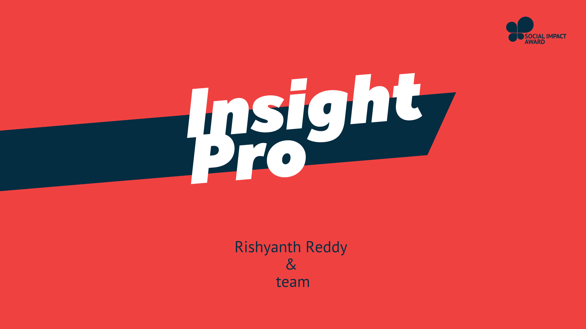 InsightPro - Empowering Financial independence For Visually Challenged — Social Impact Award India